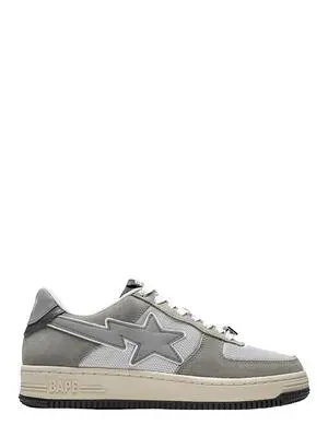 BAPE A Bathing Ape Sta Low Stadium Goods Sneakers Heather Grey/off White