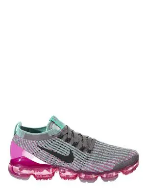 Nike Air Vapormax Flyknit 3 Sneakers - Gunsmoke/black/laser Fuchsia