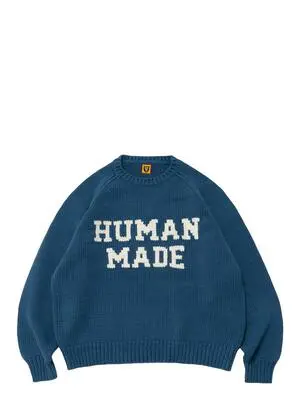 HUMAN MADE Rabbit Raglan Knit Sweater - Blue