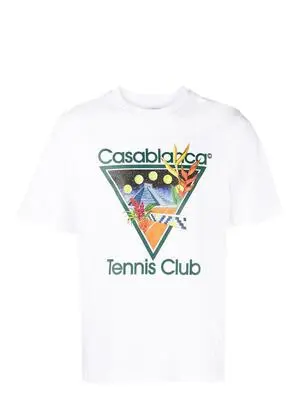 Casablanca Tennis Club Icon Tshirtin - White