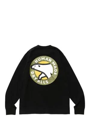 HUMAN MADE Polar Bear Graphic Long Sleeve Tee Shirt - Black