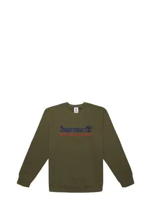 Supreme Timberland Crewneck Sweatshirt - Dark Olive