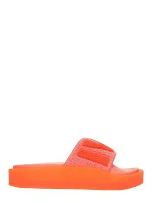 Adidas X Ivy Park Slides - Screaming Orange/solar Orange