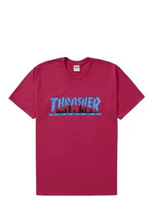 Supreme Thrasher Skyline Tee Shirt - Pink