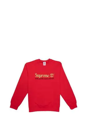 Supreme Timberland Crewneck Sweatshirt - Red