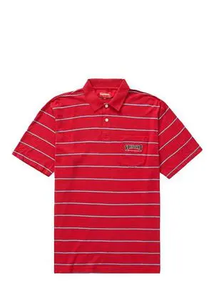 Supreme Thrasher Stripe Polo Shirt - Red