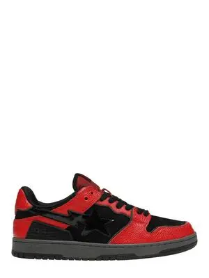 BAPE A Bathing Ape SK8 Stain Sneakers Red/black