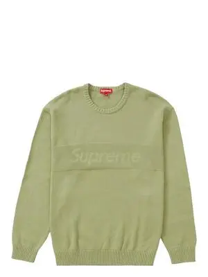 Supreme Tonal Paneled Sweater Dusty Green