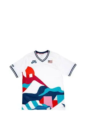 Nike X Parra Usa Federation Kit Crew Jersey - White/brave Blue