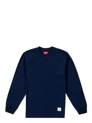 Supreme Trademark Long Sleeve Top - Navy Blue