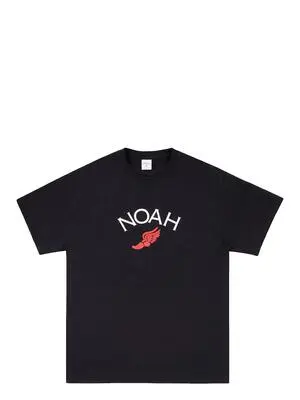 NOAH Winged Foot Logo Tee Shirt - Black
