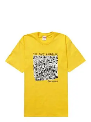 Supreme Too Many Assholes Tee Shirt - Yellow