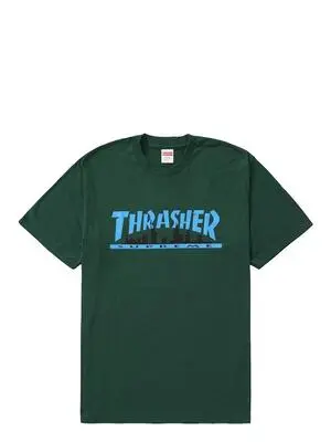 Supreme Thrasher Skyline Tee Shirt Dark Green