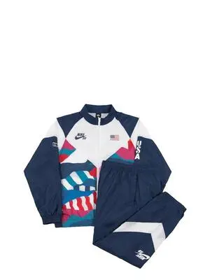 Nike Sb X Parra Usa Federation Kit Skate Tracksuit - Brave Blue/white