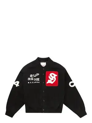 Supreme Tourist Varsity Jacket - Black