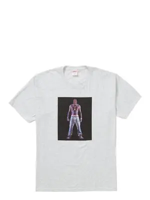 Supreme Tupac Hologram Tee Shirt Ash Grey
