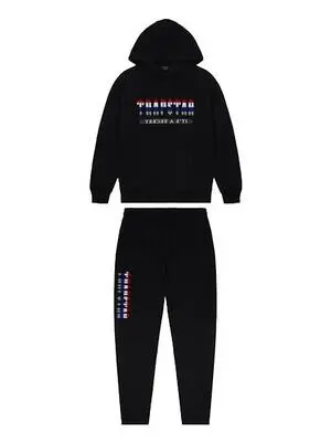 Trapstar Chenille Decoded 2.0 Hooded Tracksuit - Black Revolution Edition