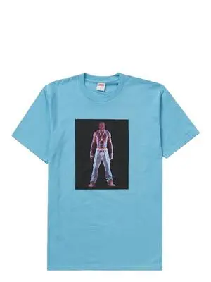 Supreme Tupac Hologram Tee Shirt Light Slate