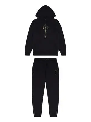 Trapstar Chenille Camo T Hoodie Tracksuit - Black Monochrome Edition