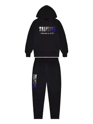Trapstar Chenille Decoded 2.0 Hoodie Tracksuit - Black/dazzling Blue