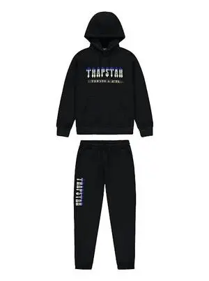 Trapstar Chenille Decoded 2.0 Hooded Tracksuit - Black Ice Edition