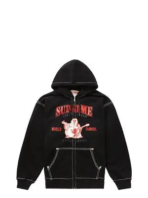 Supreme True Religion Zip Up Hooded Sweatshirt - Black