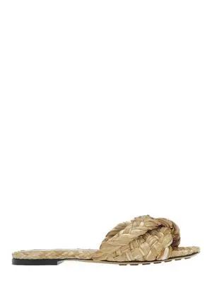 BOTTEGA VENETA Raffia Stretch Flat Sandals