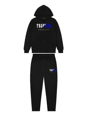 Trapstar Decoded Chenille Hooded Tracksuit - Black Ice Edition