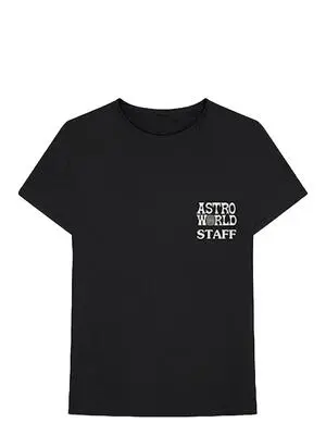 TRAVIS SCOTT Astroworld Staff Tee Shirt - Black