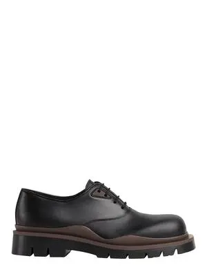 BOTTEGA VENETA Tire Lace-Up Leather Sneakers