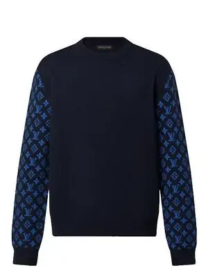 LOUIS VUITTON Monogram Mix Cashmere Crewneck Sweatshirt - Total Eclipse