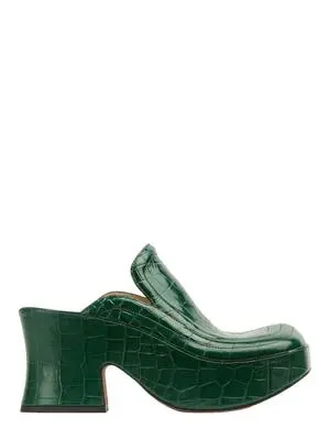 Bottega Veneta Wedge Clog - Dark Green