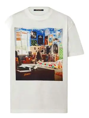 LOUIS VUITTON Printed Cotton T-shirt - Milky White