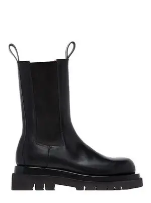 Bottega Veneta Leather Lug Boots - Black