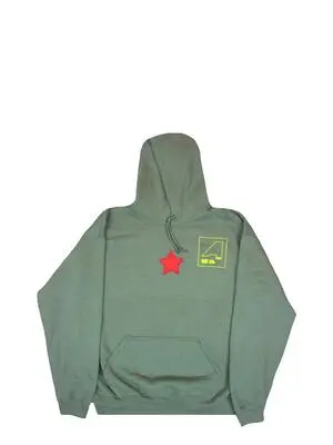 TRAVIS SCOTT Astroworld Shattered Face Hoodie - Olive