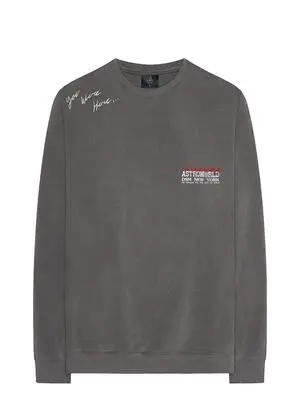 TRAVIS SCOTT Astroworld X Dsm Ny 'wish You Were Here' Crewneck Sweatshirt - Black