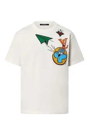 LOUIS VUITTON Monogram Comics Intarsia Shortsleeved Crewneck - Multicolor