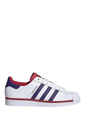 Adidas Superstar Low Top Sneakers - Cloud White/purple/scarelet Red