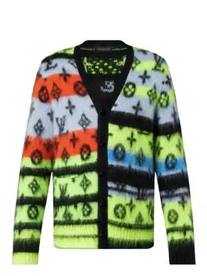 LOUIS VUITTON Monogram Mohair Cardigan - Multicolor
