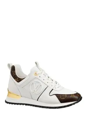 LOUIS VUITTON Run Away Monogram Sneakers - White/brown