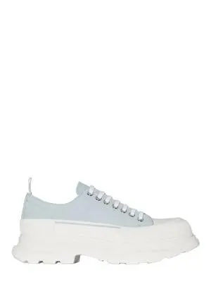 Alexander McQueen Tread Slick Low Lace Up Sneakers - Light Blue/white