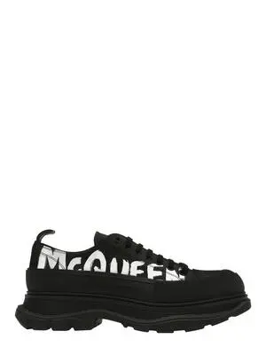 Alexander McQueen Tread Slick Low Lace Up Sneakers - Black/white