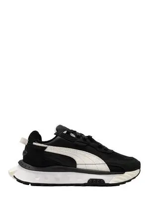 PUMA Wild Rider Premium Sneakers - Black/white
