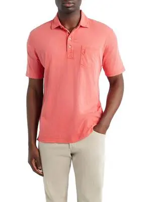 Johnnie-o Coastal Wash Original Pocket Polo - Cranberry