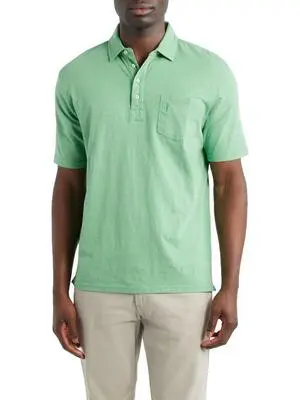 Johnnie-o Coastal Wash Original Pocket Polo - Honeydew