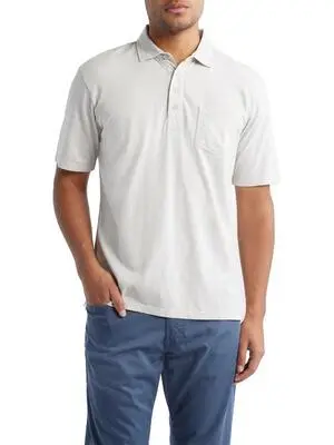 Johnnie-o Coastal Wash Original Pocket Polo - Light Gray