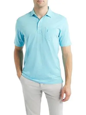 Johnnie-o Coastal Wash Original Pocket Polo - Topaz