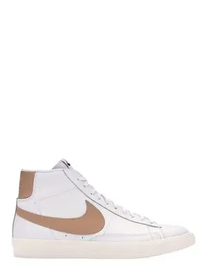 Nike Blazer Mid High-top Sneakers - White/black/metallic Gold
