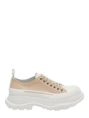 Alexander McQueen Tread Slick Low Lace Up Sneakers - Blush/bone/white