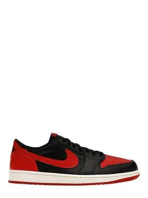 JORDAN 1 Retro Low Bred Sneakers - Black/varsity Red/sail